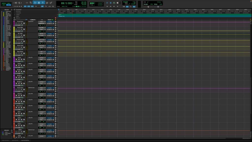 Pro Tools Mixing Templates Waves plugins